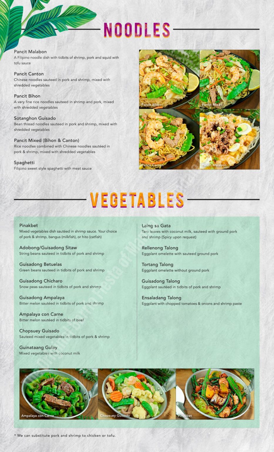 Full Menu – The Original Barrio Fiesta of Manila in Glendale, CA