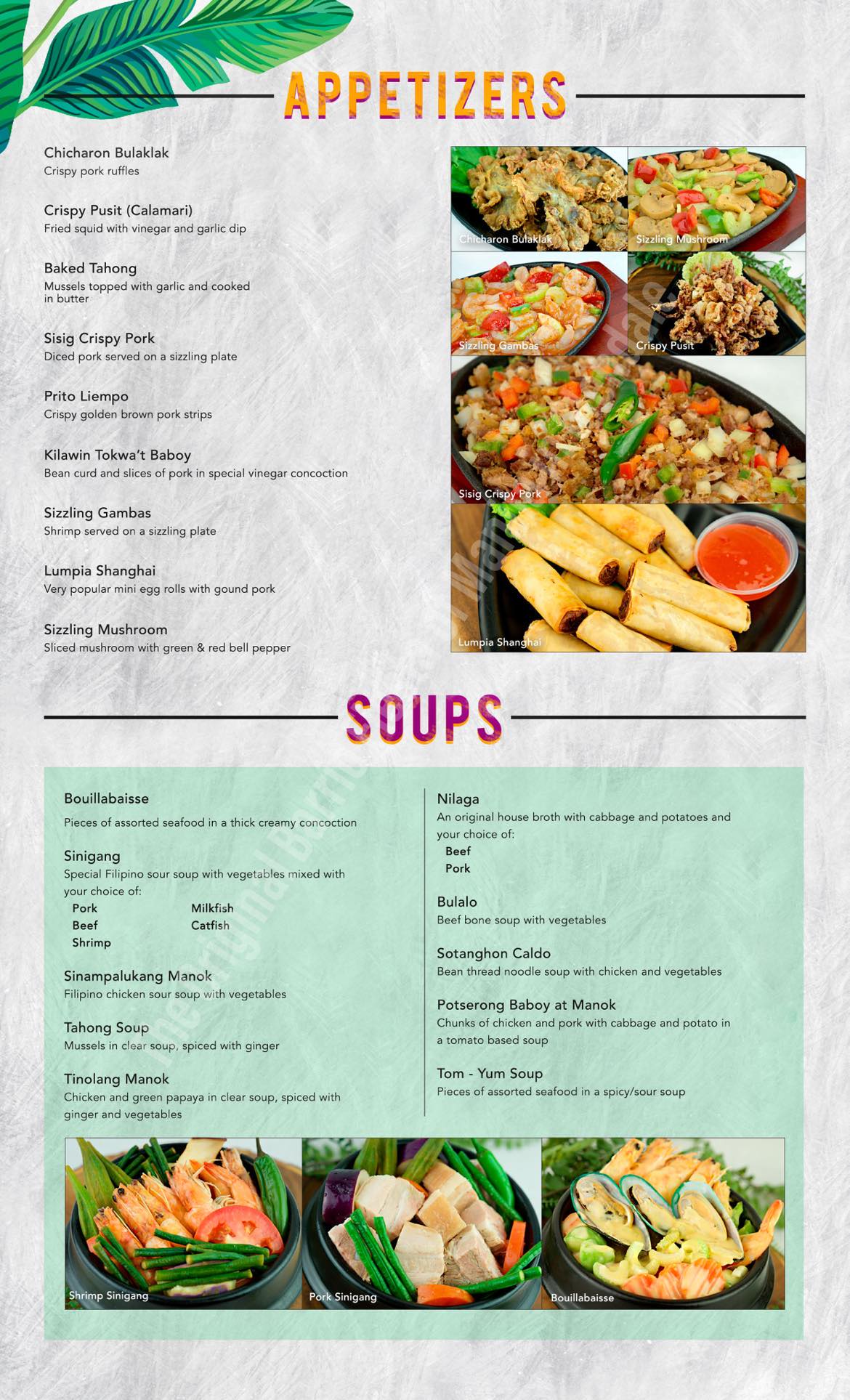 Full Menu – The Original Barrio Fiesta of Manila in Glendale, CA